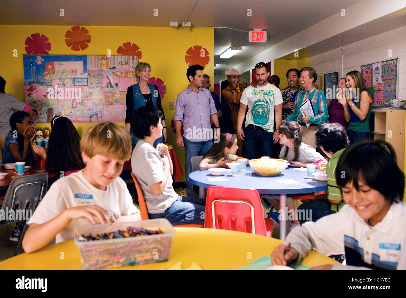 ROLE MODELS, standing at rear from left: Jane Lynch, Paul Rudd, Seann ...