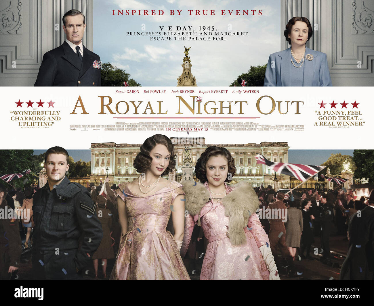 A ROYAL NIGHT OUT, British poster, top, from left: Rupert Everett, as ...