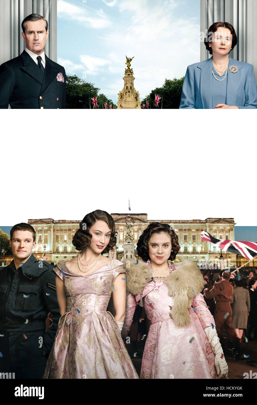 A ROYAL NIGHT OUT, key art, top, from left: Rupert Everett, as King ...