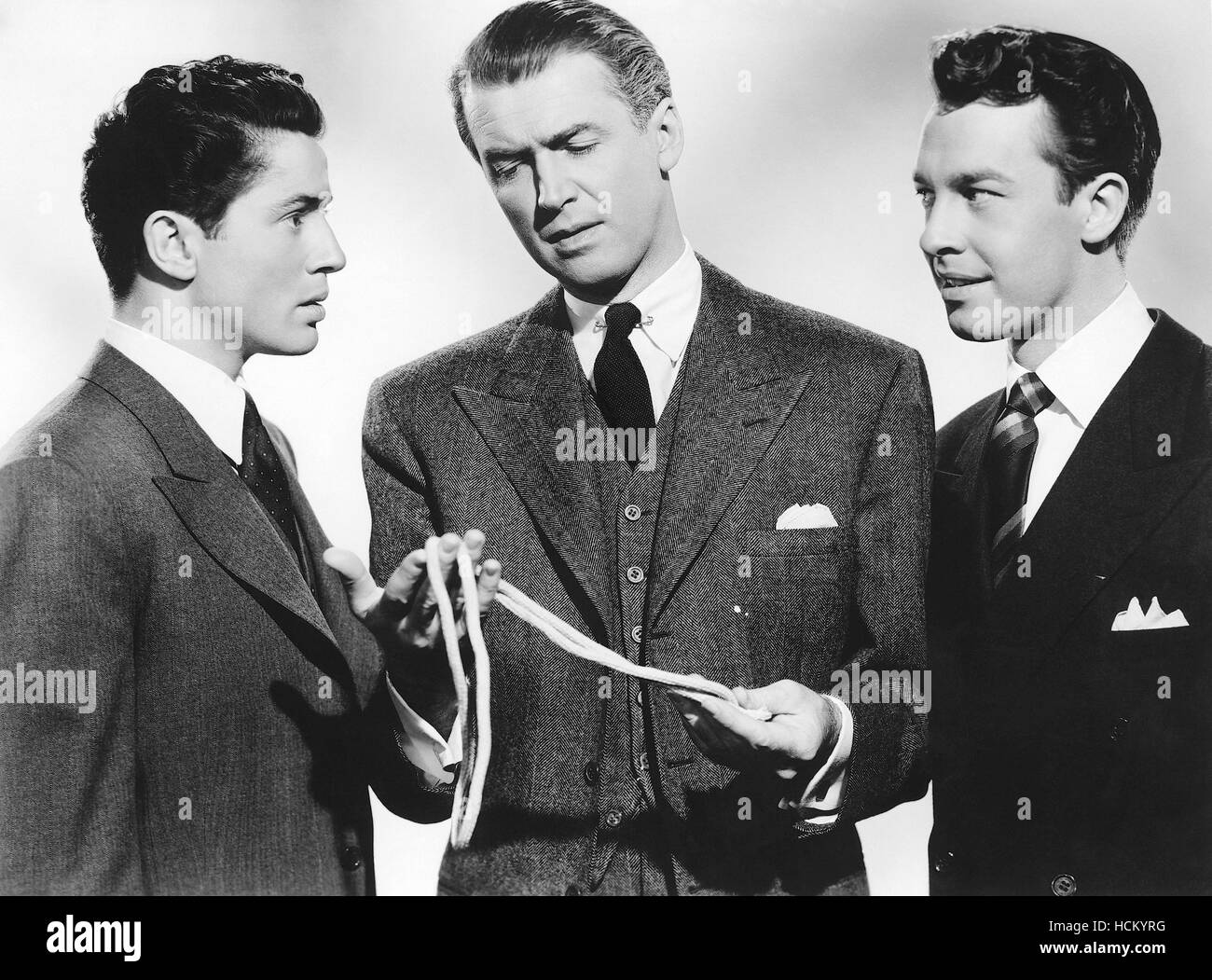 ROPE, from left: Farley Granger, James Stewart, John Dall, 1948 Stock ...