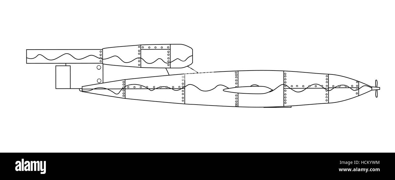 V1 German World War 2 Rocket line drawing on white Stock Vector Image ...