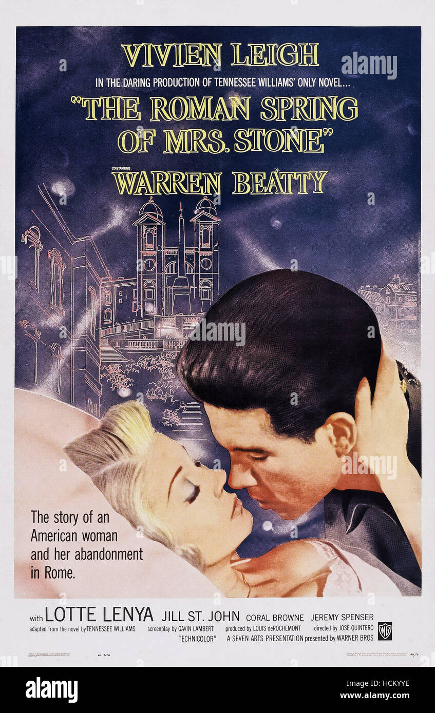 THE ROMAN SPRING OF MRS. STONE, US poster, from left: Vivien Leigh ...