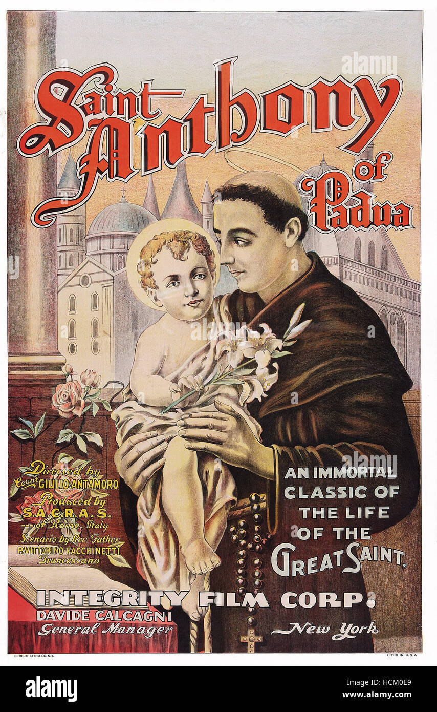 SAINT ANTHONY OF PADUA, US poster art, 1931 Stock Photo - Alamy
