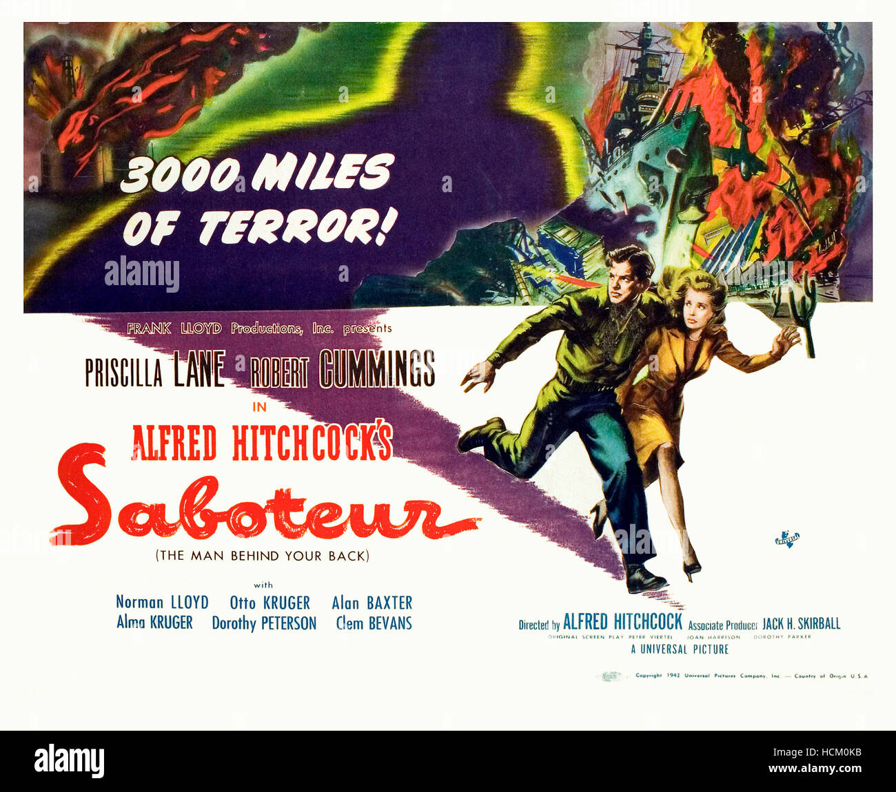 SABOTEUR, Robert Cummings, Priscilla Lane, 1942 Stock Photo - Alamy
