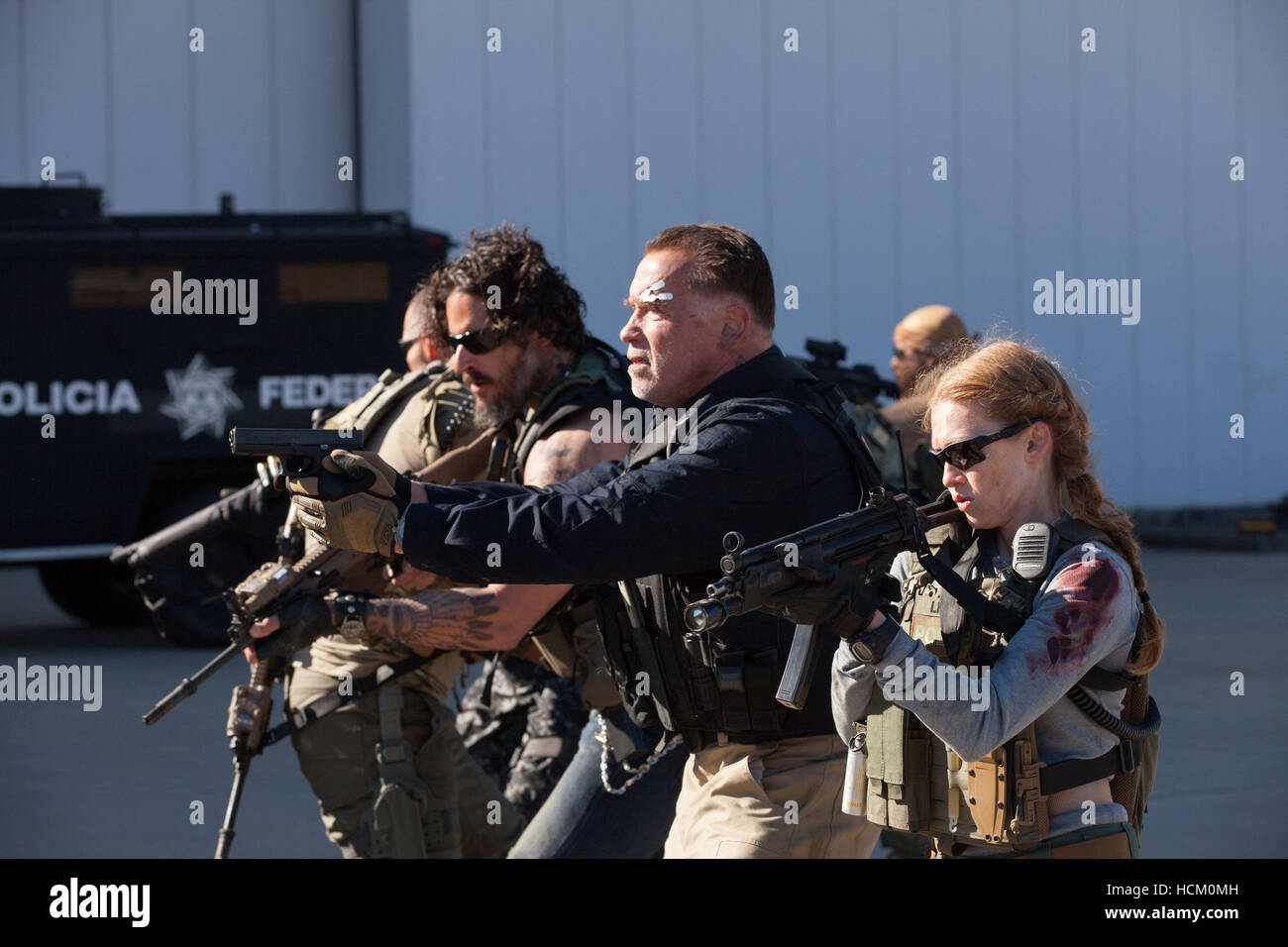 SABOTAGE, from left: Joe Manganiello, Arnold Schwarzenegger, Mireille ...