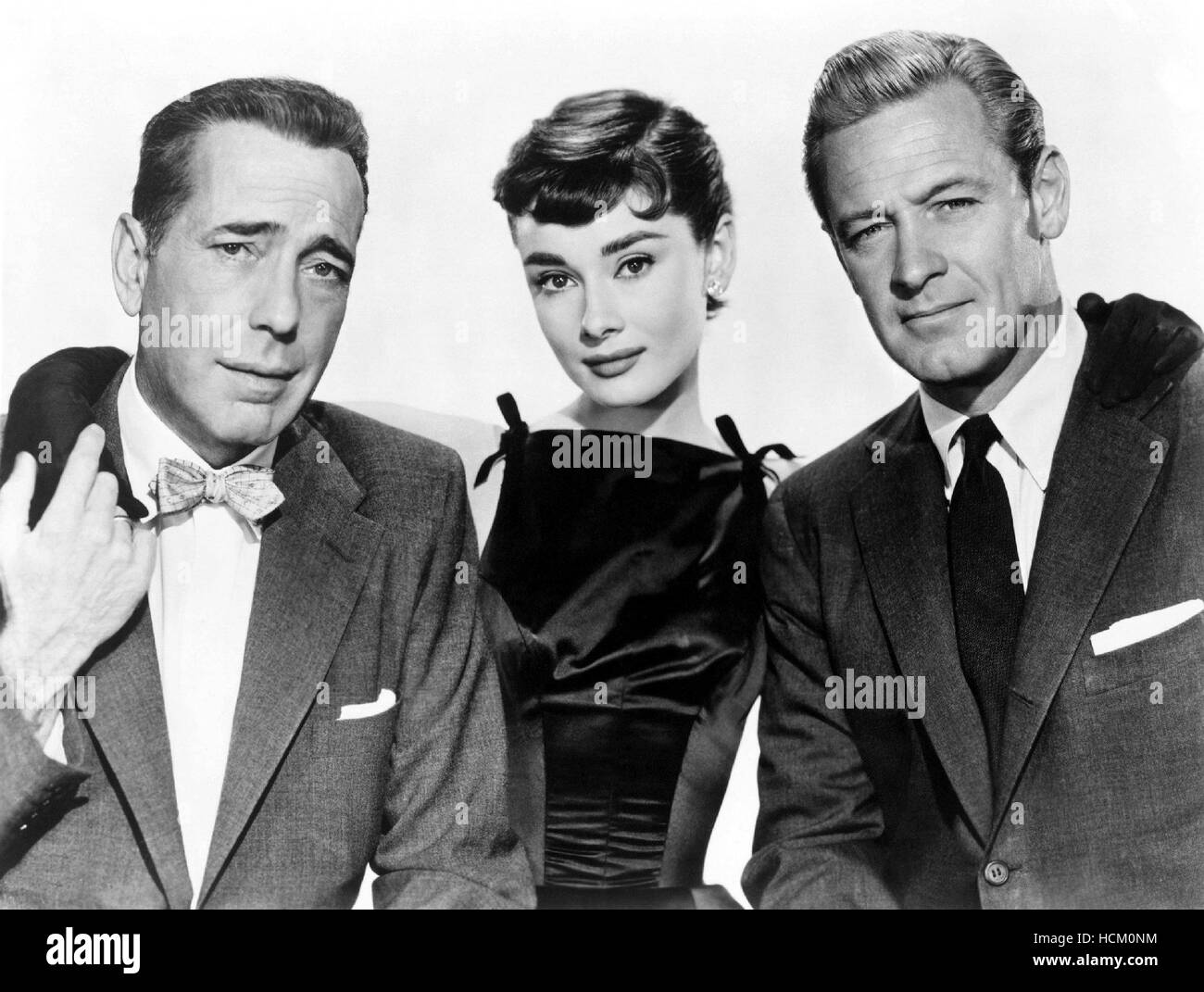 SABRINA, from left: Humphrey Bogart, Audrey Hepburn, William Holden, 1954 Stock Photo - Alamy