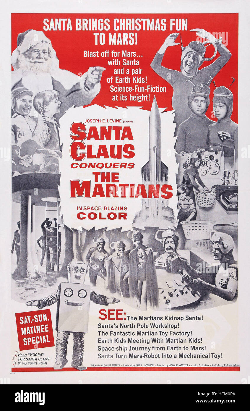 SANTA CLAUS CONQUERS THE MARTIANS, US poster art, top left: John Call ...
