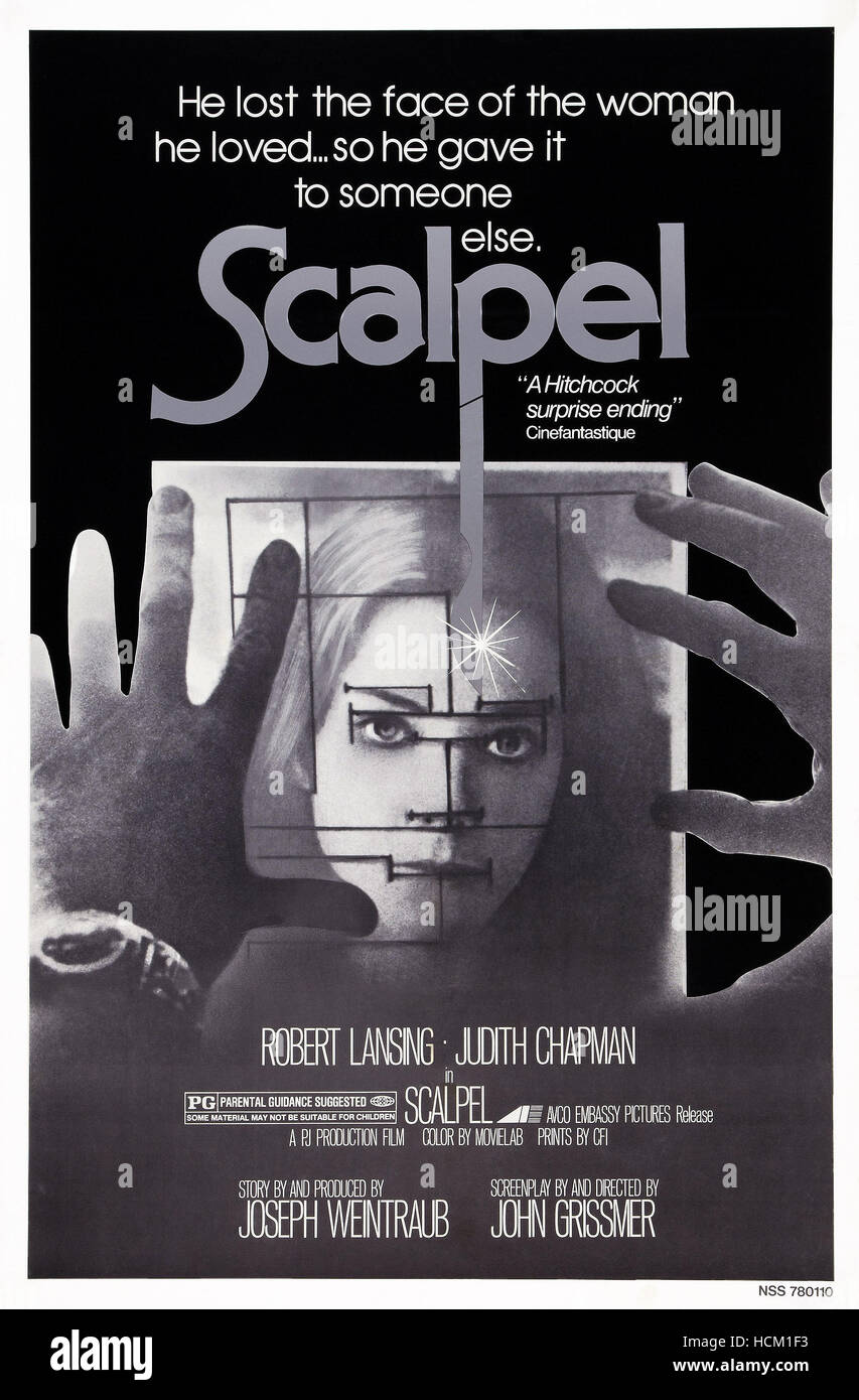 SCALPEL, (aka FALSE FACE), US poster art, 1977 Stock Photo - Alamy