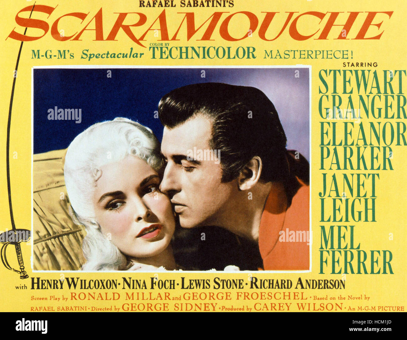 SCARAMOUCHE, from left: Janet Leigh, Stewart Granger, 1952 Stock Photo ...