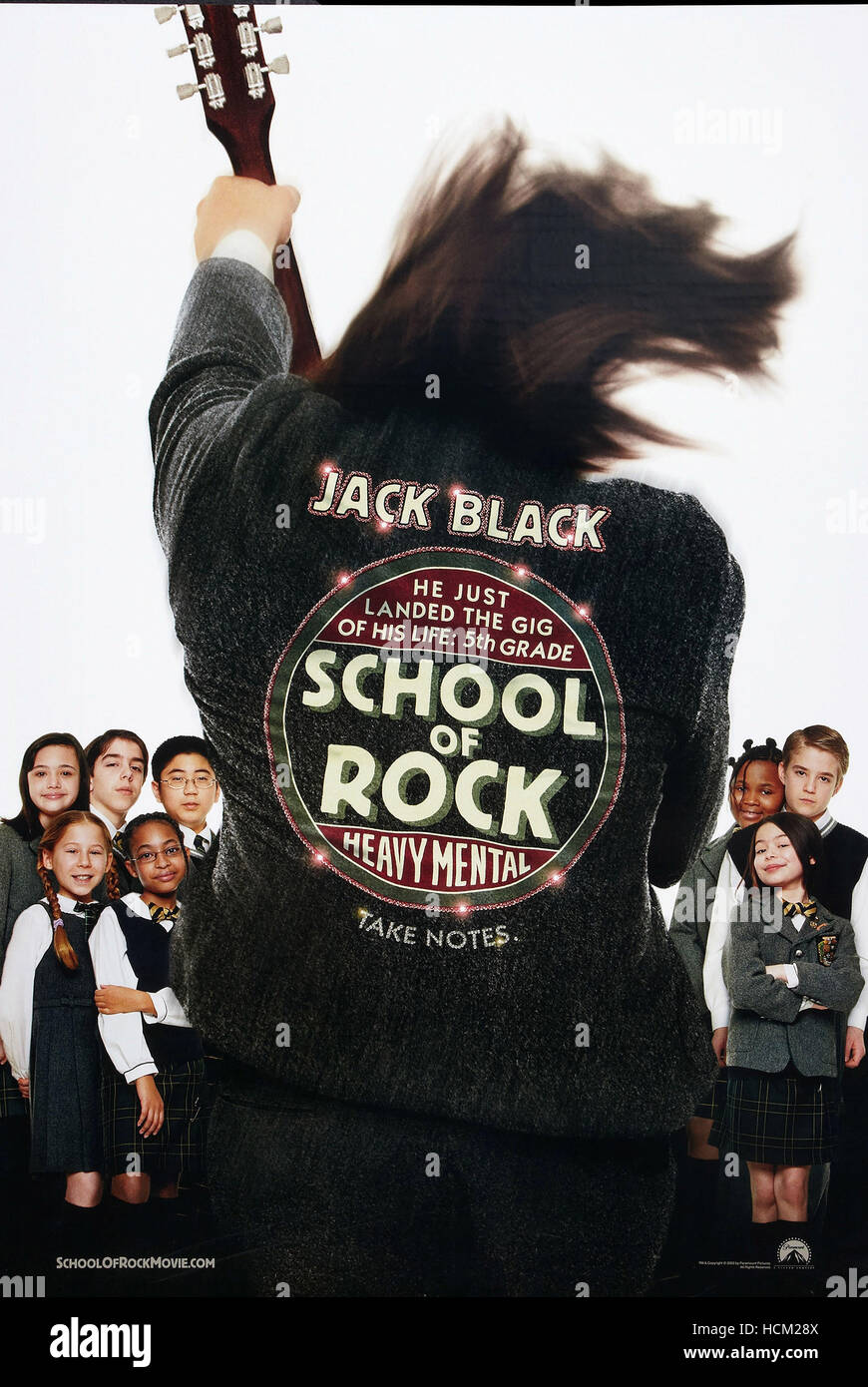 SCHOOL OF ROCK, (aka THE SCHOOL OF ROCK), Jack Black (back to camera ...