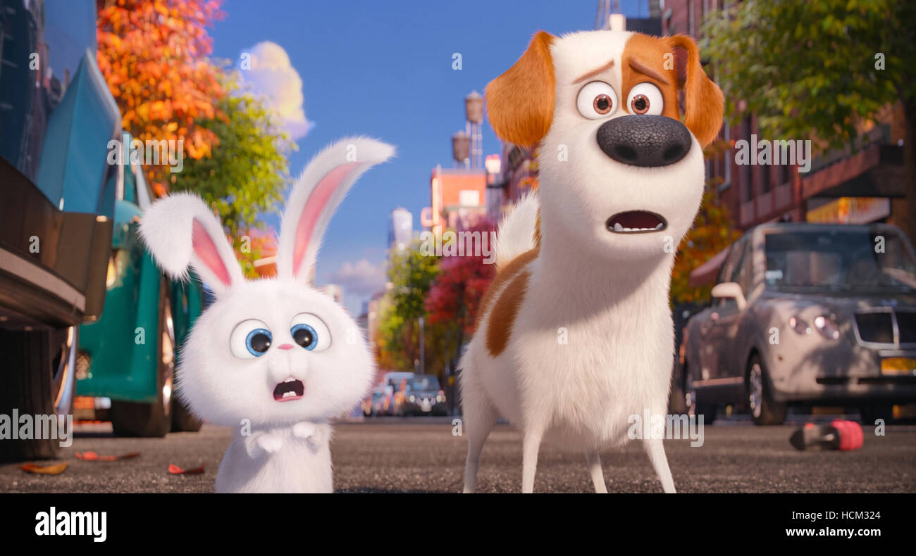THE SECRET LIFE OF PETS, from left: Snowball (voice: Kevin Hart), Max ...