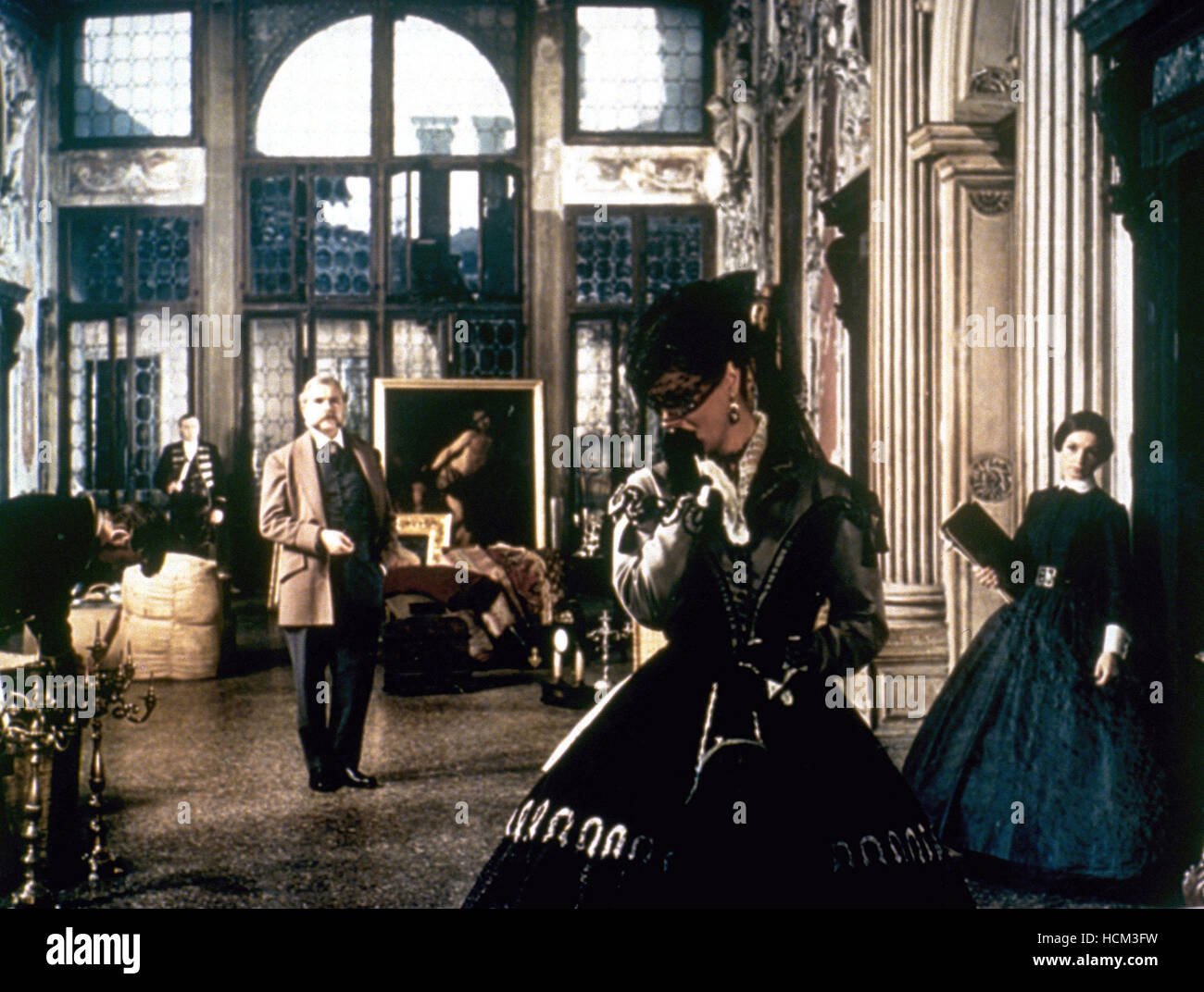 SENSO, Heinz Moog (tan jacket), Alida Valli (veil, foreground), Rina ...