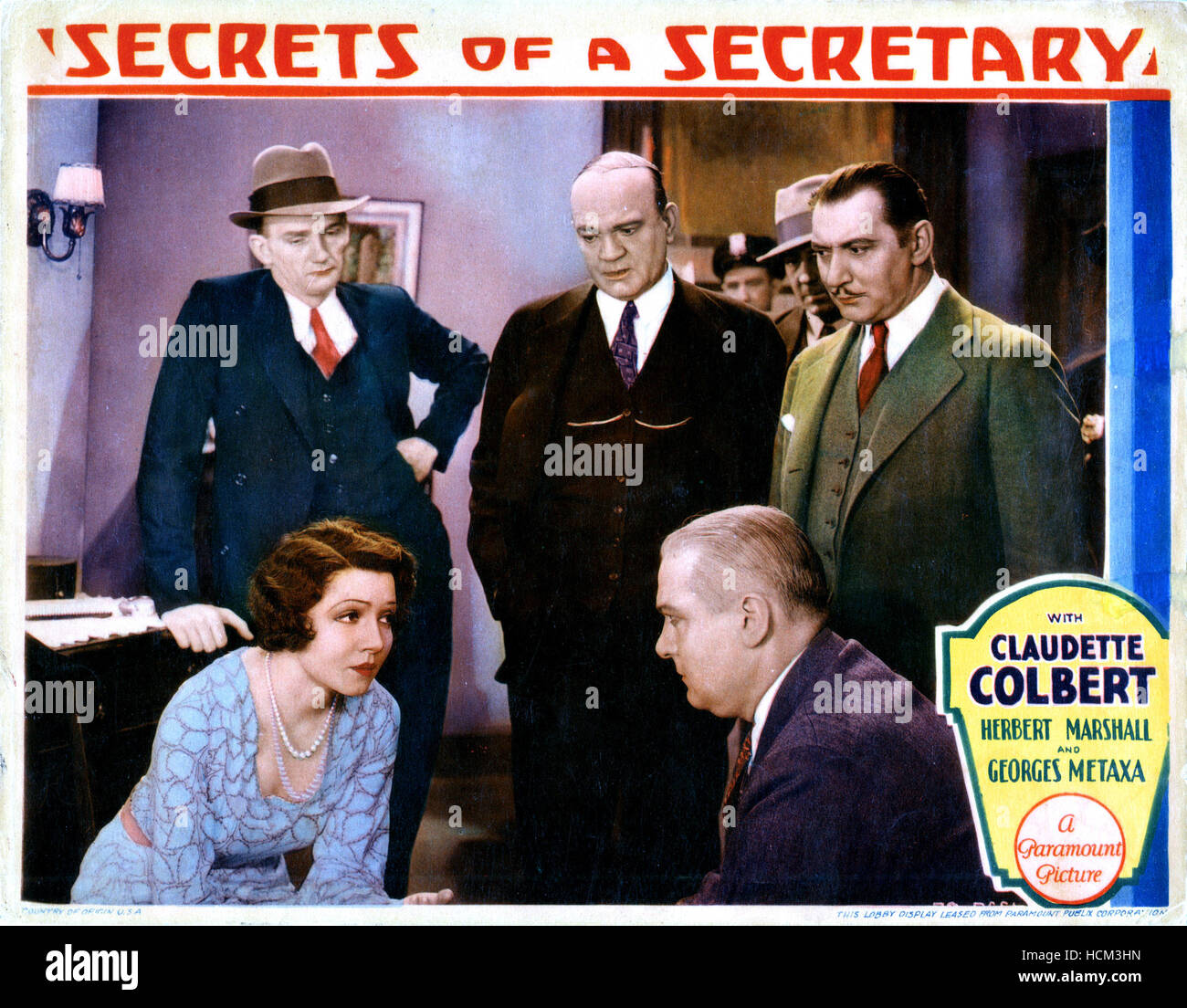 SECRETS OF A SECRETARY, Barry Macollum, Claudette Colbert, Olaf Hytten ...