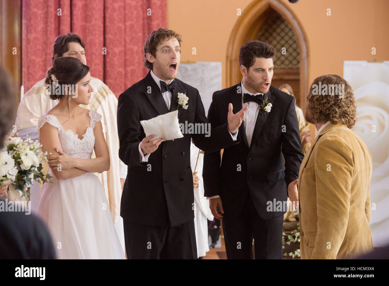 SEARCH PARTY, from left: Shannon Woodward, Billy Merritt (back), Thomas ...