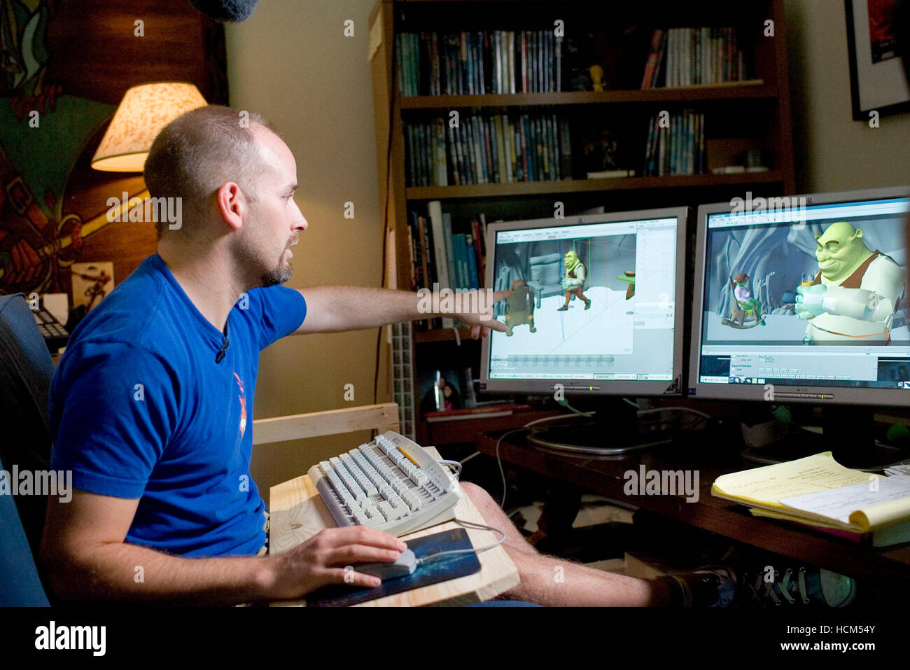 SHREK THE THIRD, (aka SHREK 3), layout supervisor Nick Walker, on set ...