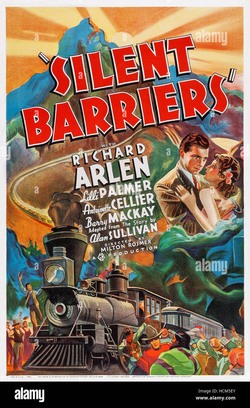 SILENT BARRIERS, (aka THE GREAT BARRIER), US poster art, l-r: Richard ...