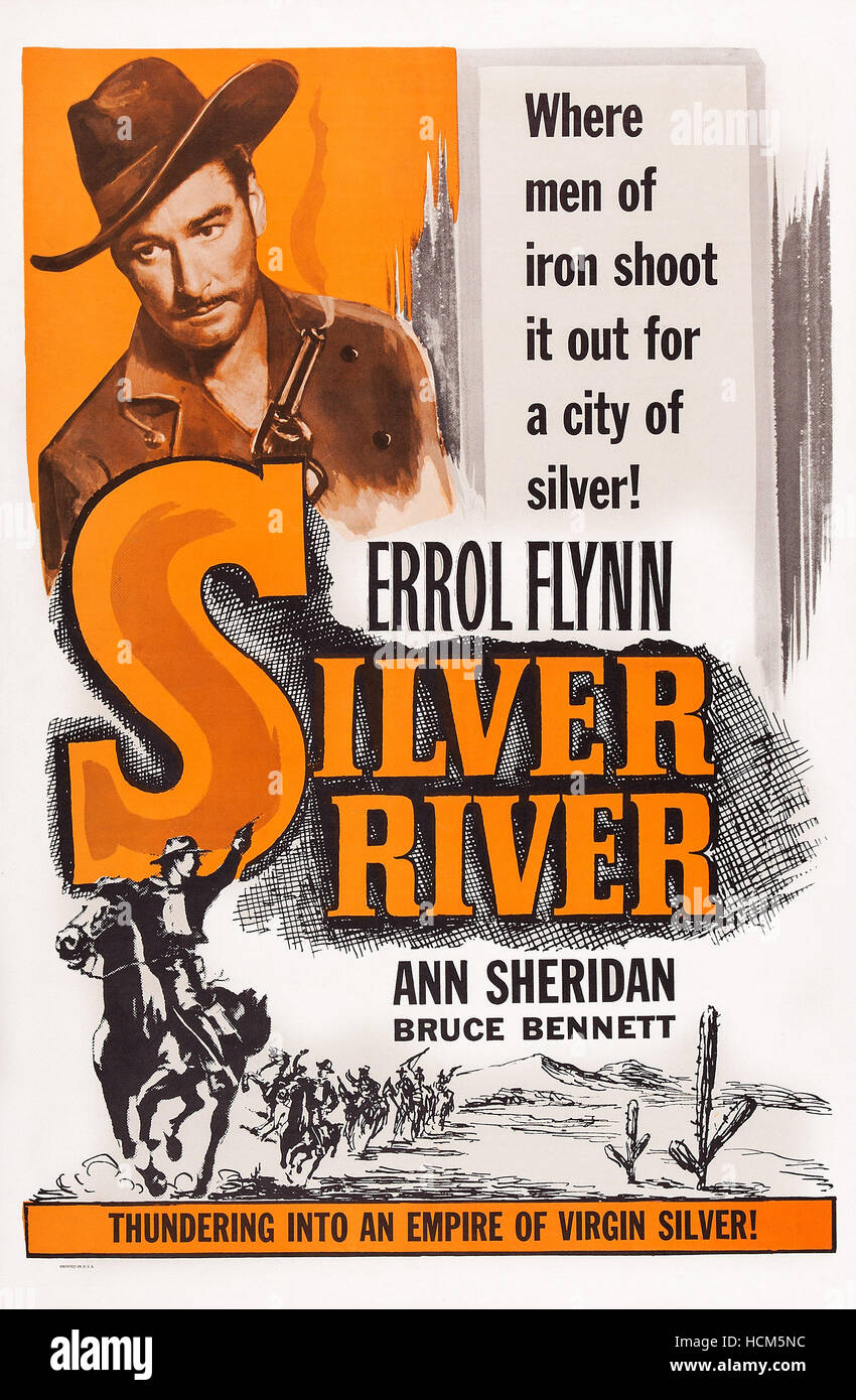 SILVER RIVER, US poster art, Errol Flynn, 1948 Stock Photo - Alamy