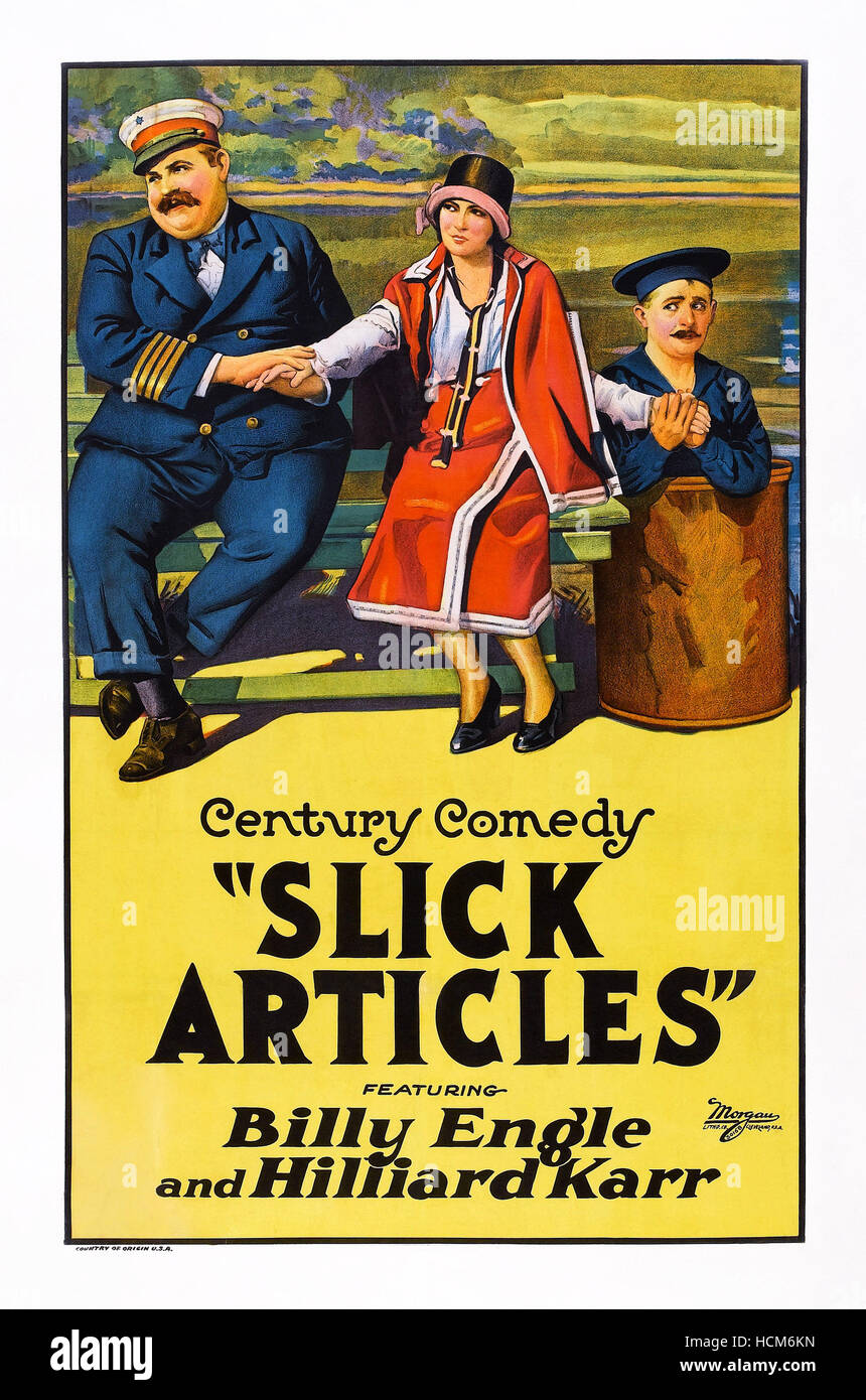 SLICK ARTICLES, poster art ,l-r: Hilliard Karr, Trilby Clark, Billy ...