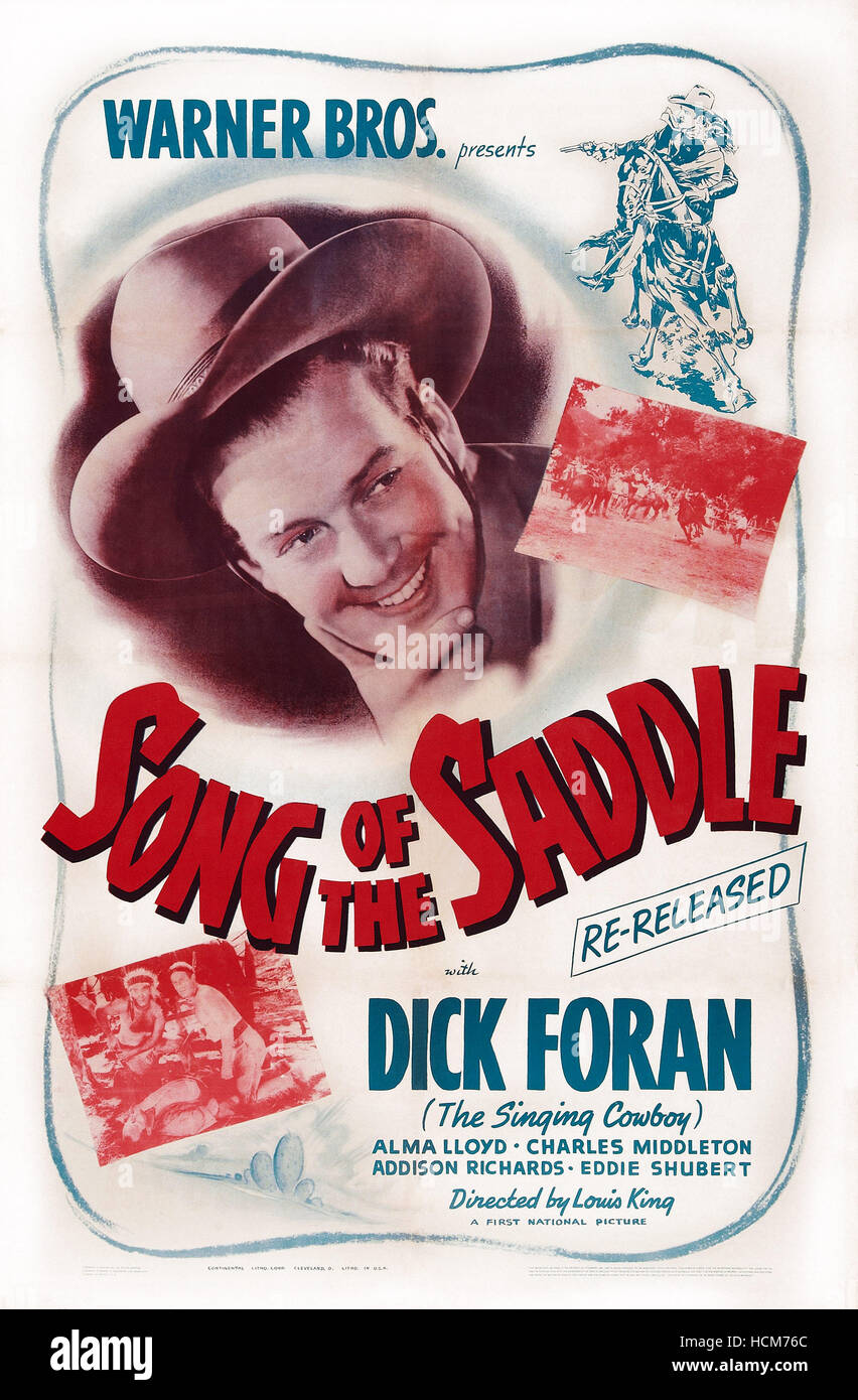 SONG OF THE SADDLE, US poster art, Dick Foran, 1936 Stock Photo - Alamy