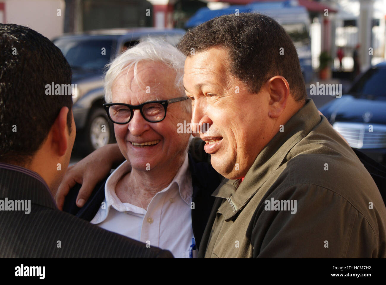 SOUTH OF THE BORDER, from left: Cinematographer Albert Maysles, Hugo ...