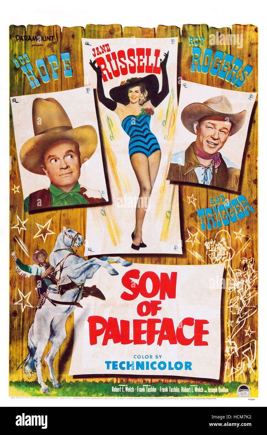 SON OF PALEFACE, US poster, top from left: Bob Hope, Jane Russell, Roy ...
