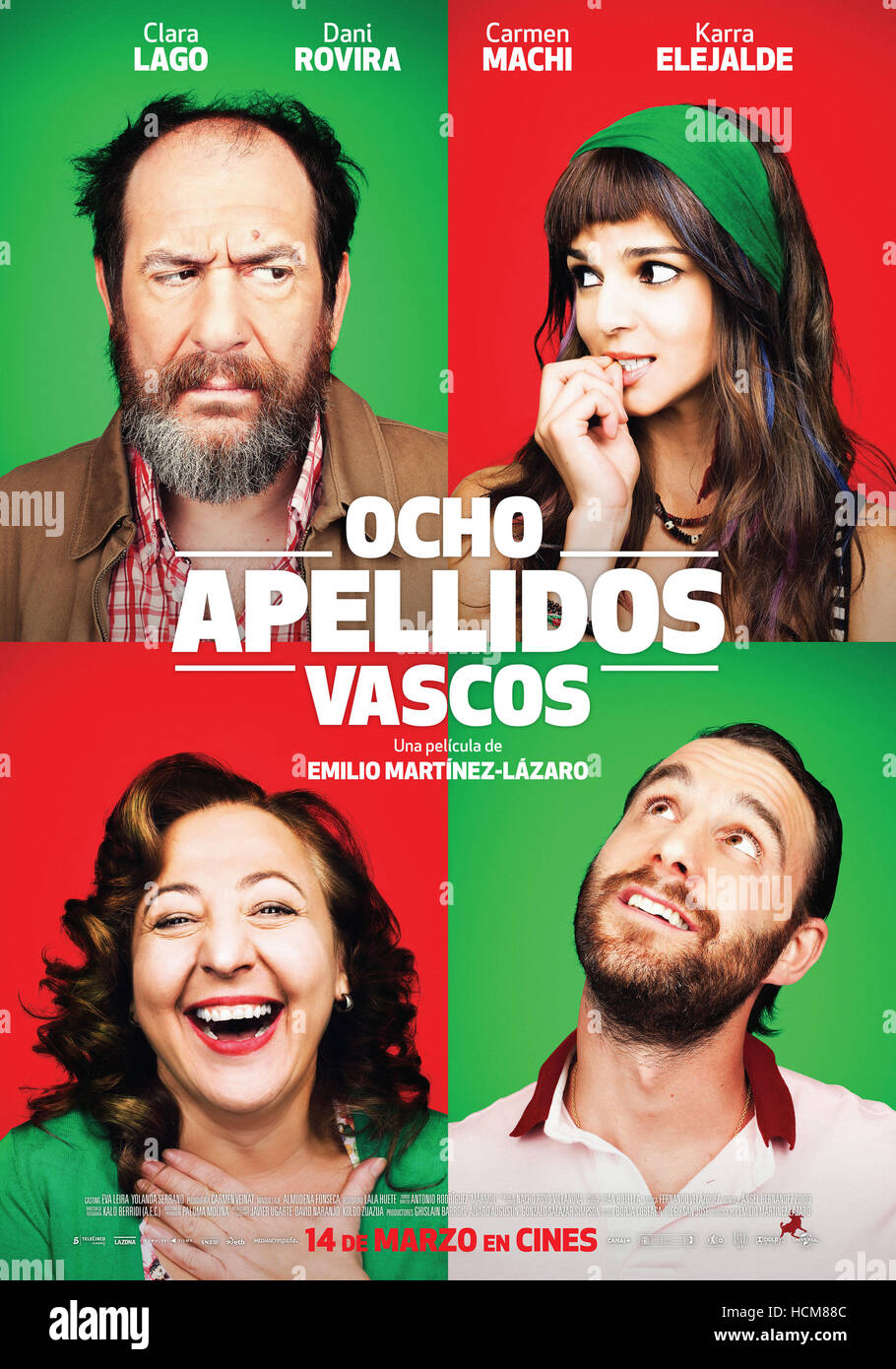 SPANISH AFFAIR, (aka OCHO APELLIDOS VASCOS), Spanish poster, clockwise ...
