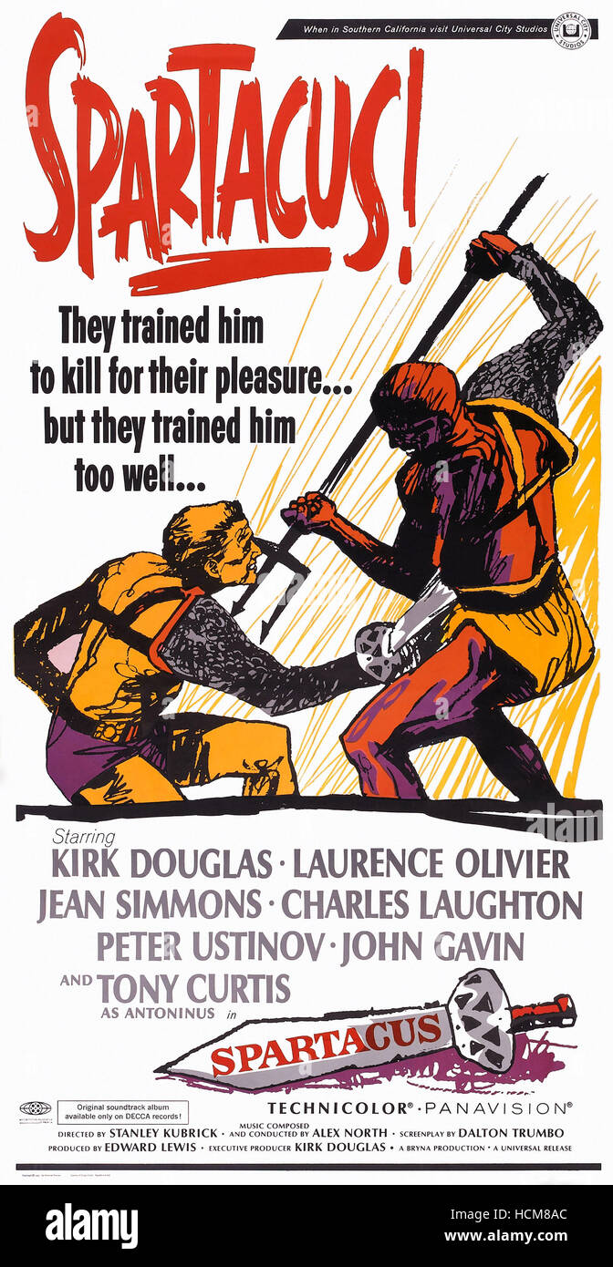 SPARTACUS, US poster art, 1960 Stock Photo - Alamy