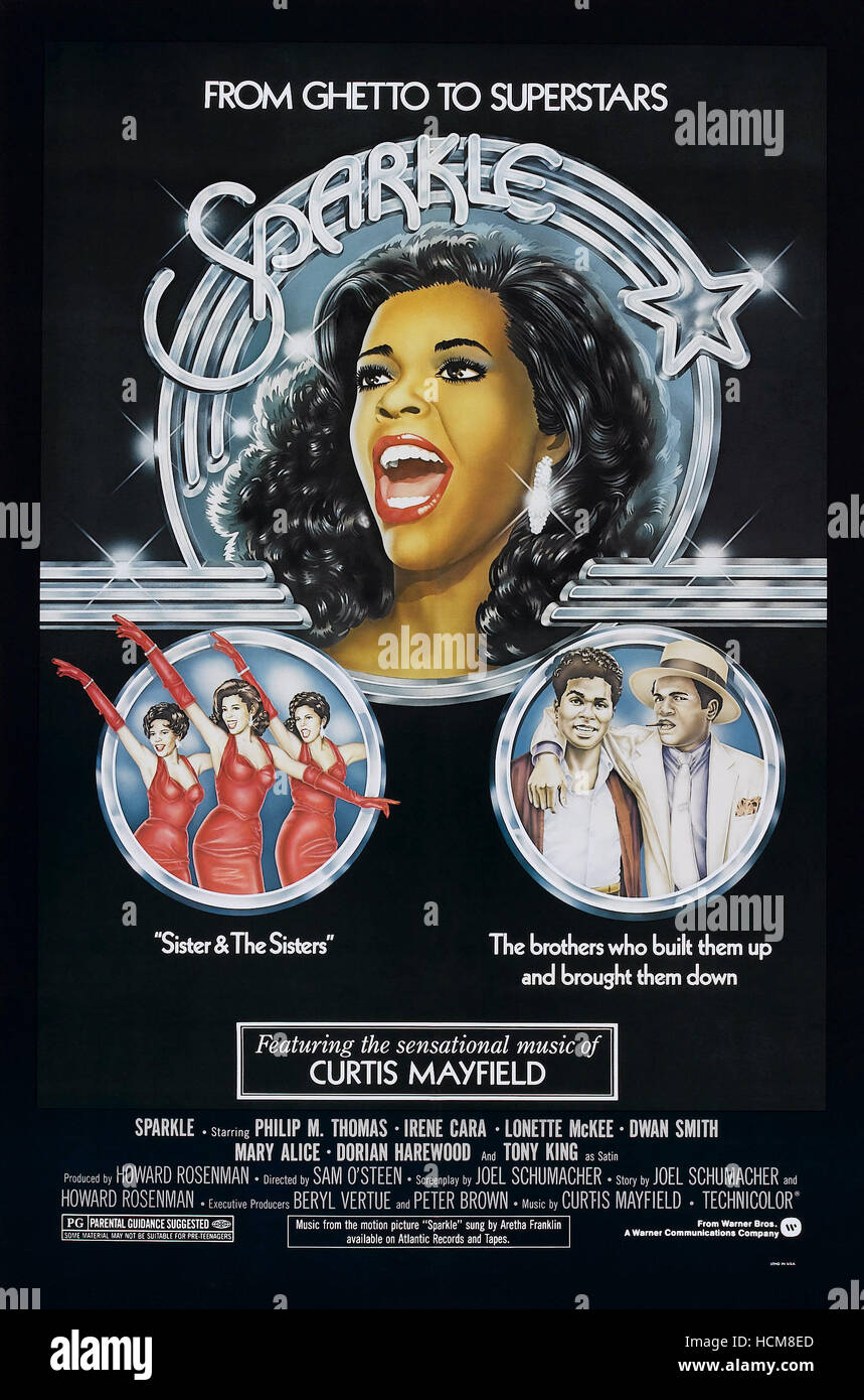 SPARKLE, US poster art, top: Irene Cara; below left: Dwan Smith, Irene ...