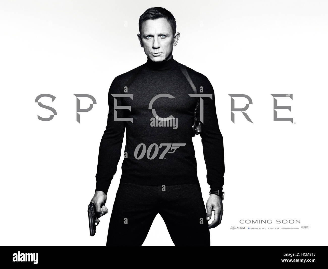 SPECTRE, British poster art, Daniel Craig as James Bond, 2015 ...