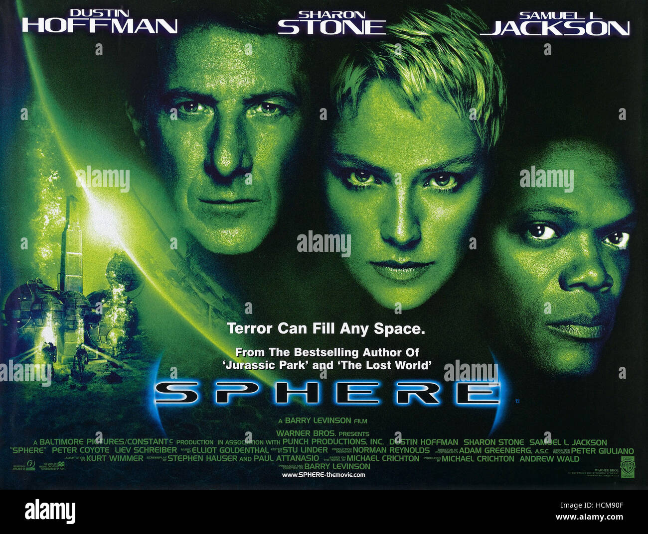 SPHERE, British poster art, from left: Dustin Hoffman, Sharon Stone ...