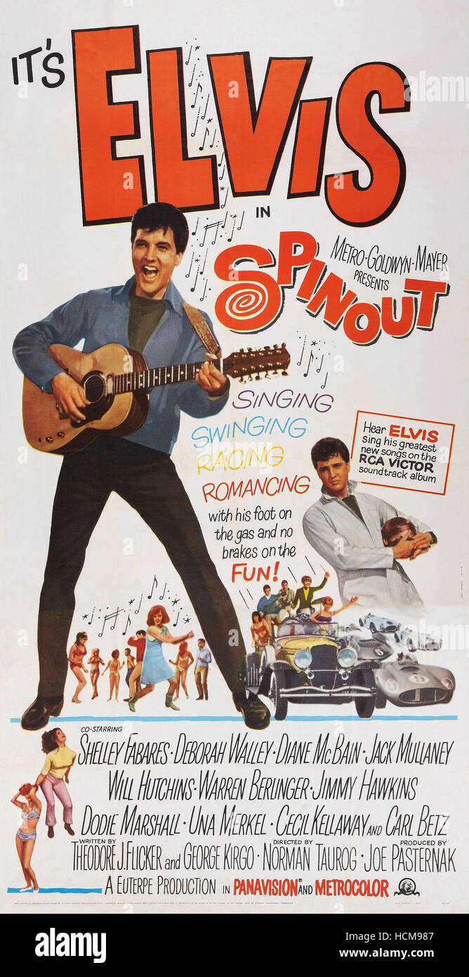 SPINOUT, US poster art, Elvis Presley, 1966 Stock Photo - Alamy