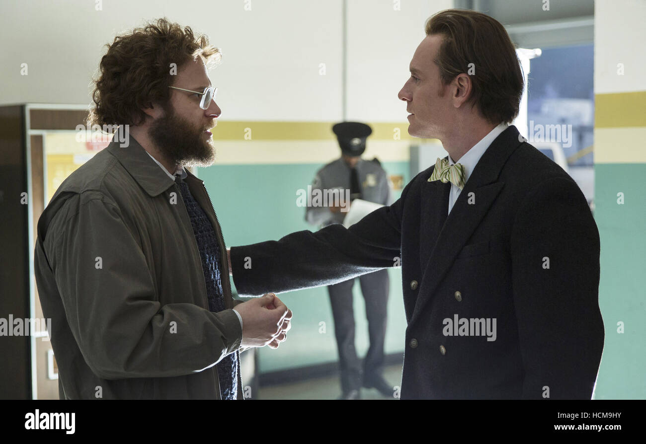 STEVE JOBS, from left: Seth Rogen, Michael Fassbender, as Steve Jobs ...