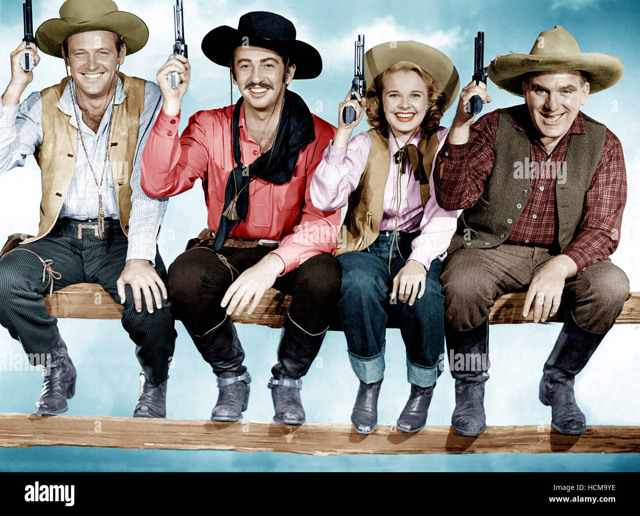 STREETS OF LAREDO, from left: William Holden, Macdonald Carey, Mona ...