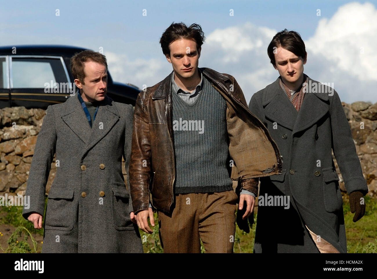 STONE OF DESTINY, from left: Billy Boyd, Charlie Cox, Ciaron Kelly ...