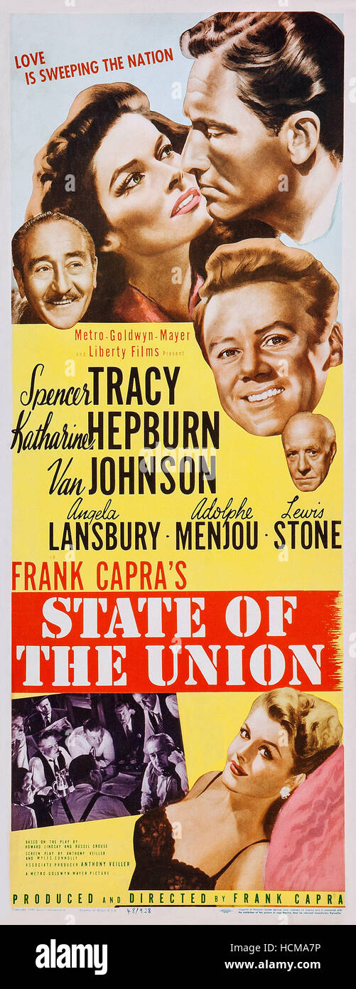 STATE OF THE UNION, top l-r: Adolphe Menjou, Katharine Hepburn, Spencer ...