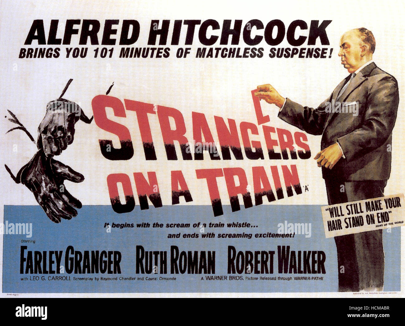 STRANGERS ON A TRAIN, Alfred Hitchcock, 1951 Stock Photo - Alamy