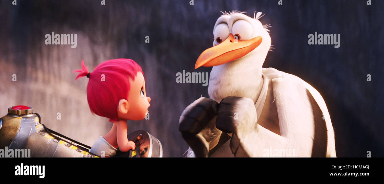 STORKS, the baby (left), Junior (voice: Andy Samberg, right), 2016 ...