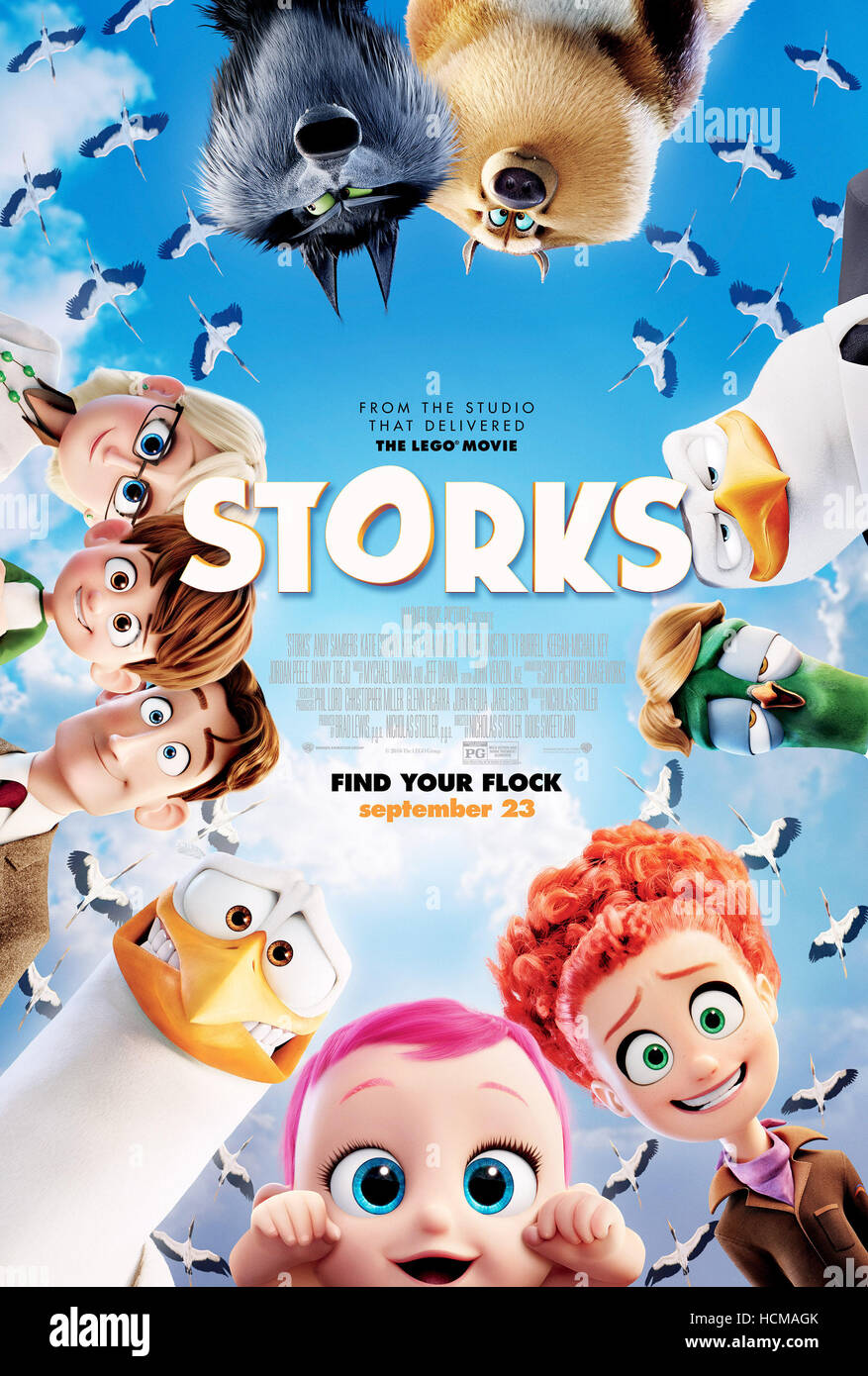 STORKS, US poster, from top left: Wolf Pack (v: Keegan-Michael Key ...