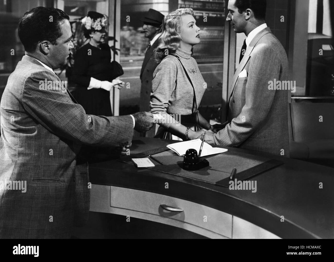 SHOCKPROOF, Patricia Knight (center), John Baragrey (right), 1949 Stock ...