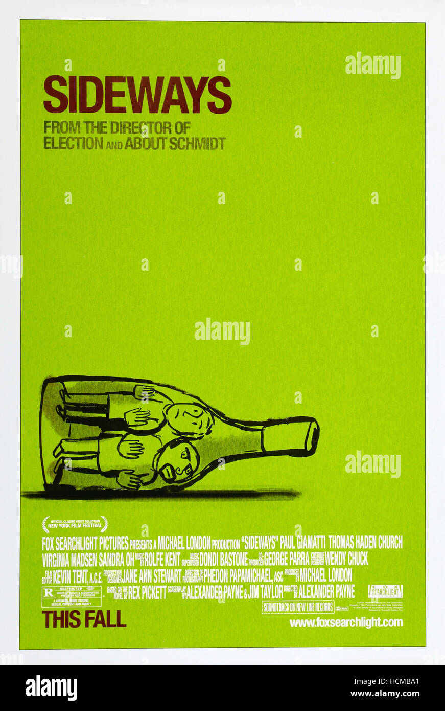 SIDEWAYS, US advance poster art, 2004. ©Fox Searchlight/courtesy ...