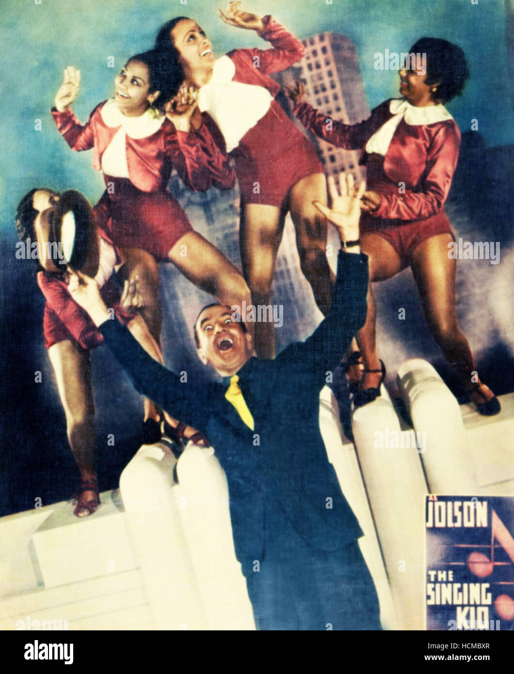 THE SINGING KID, Al Jolson on jumbo lobbycard, 1936 Stock Photo - Alamy