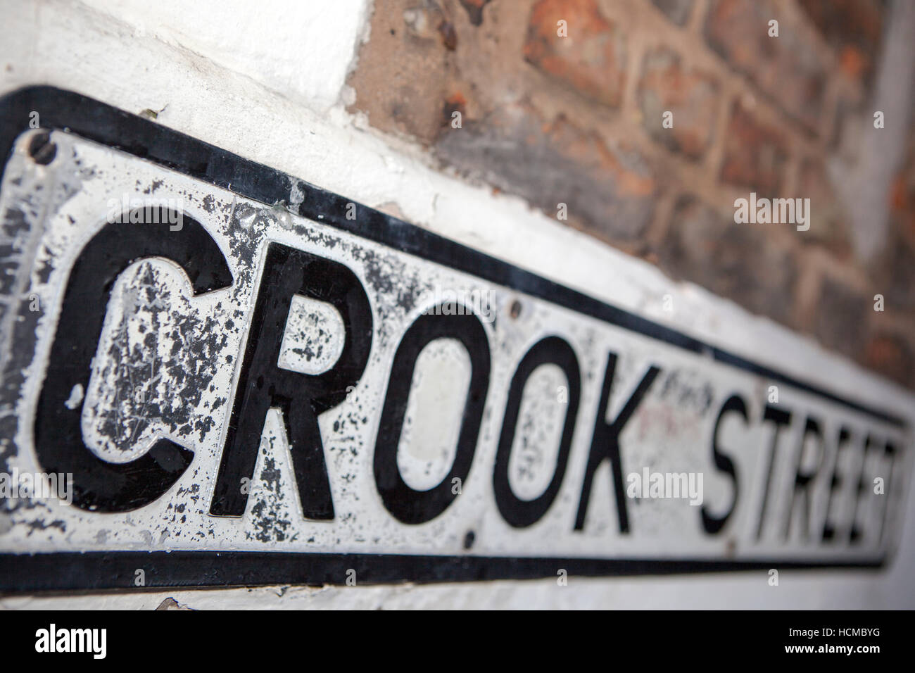 Crook street, signs, in the retail sector of the City of Chester ...