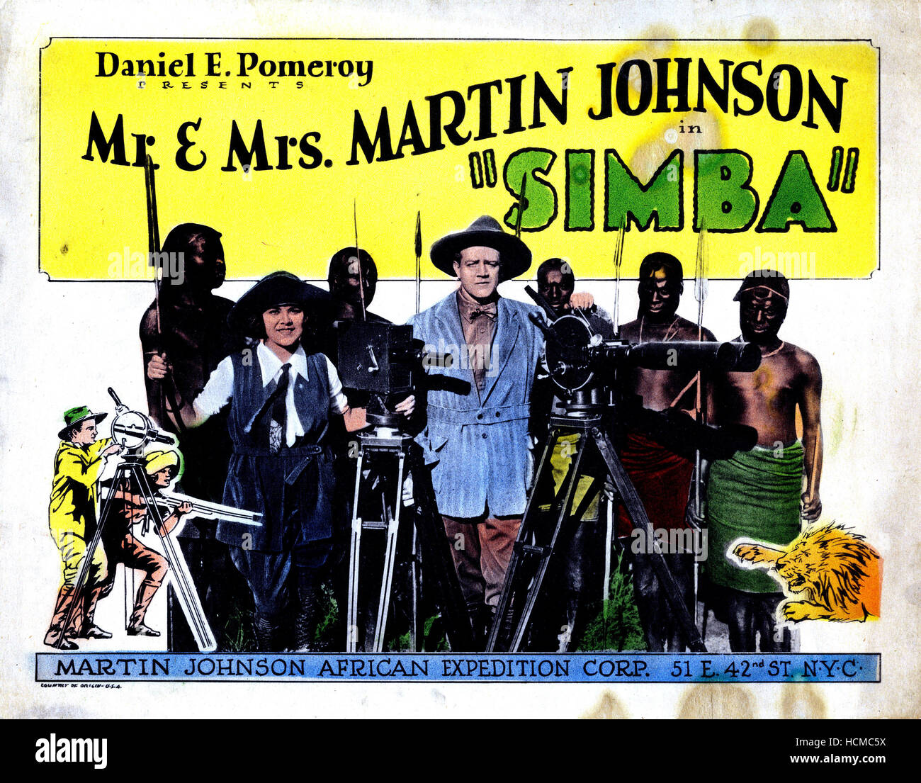 SIMBA: THE KING OF THE BEASTS, from left, Osa Johnson, Martin Johnson ...