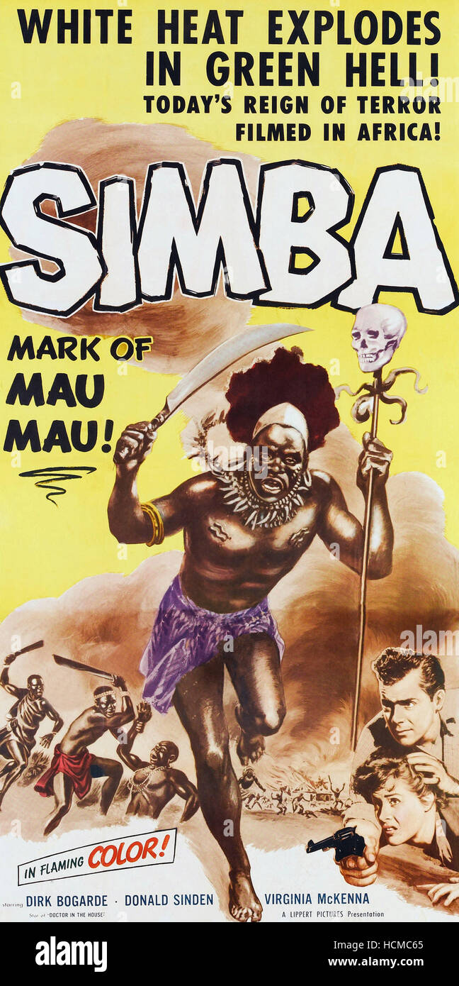 SIMBA, (aka SIMBA-MARK OF MAU MAU!), bottom l-r: Dirk Bogarde, Virginia ...