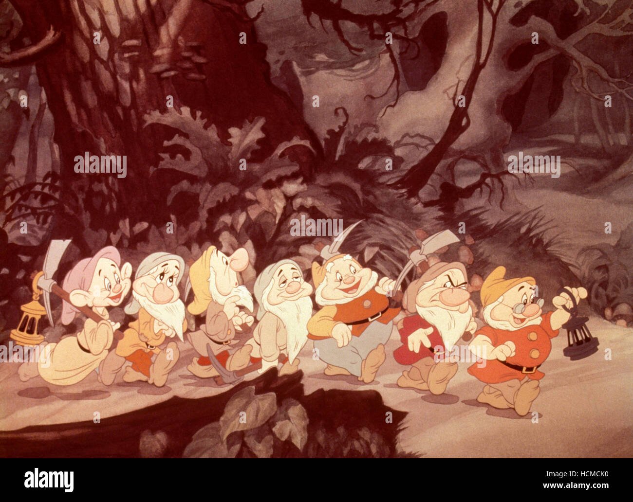 Snow White And The Seven Dwarfs Dopey Bashful Sneezy Sleepy Happy
