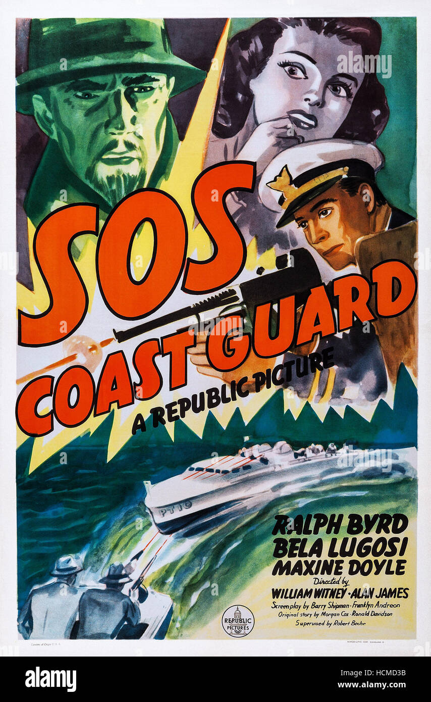 SOS COAST GUARD, US poster art, from left: Bela Lugosi, Maxine Doyle ...