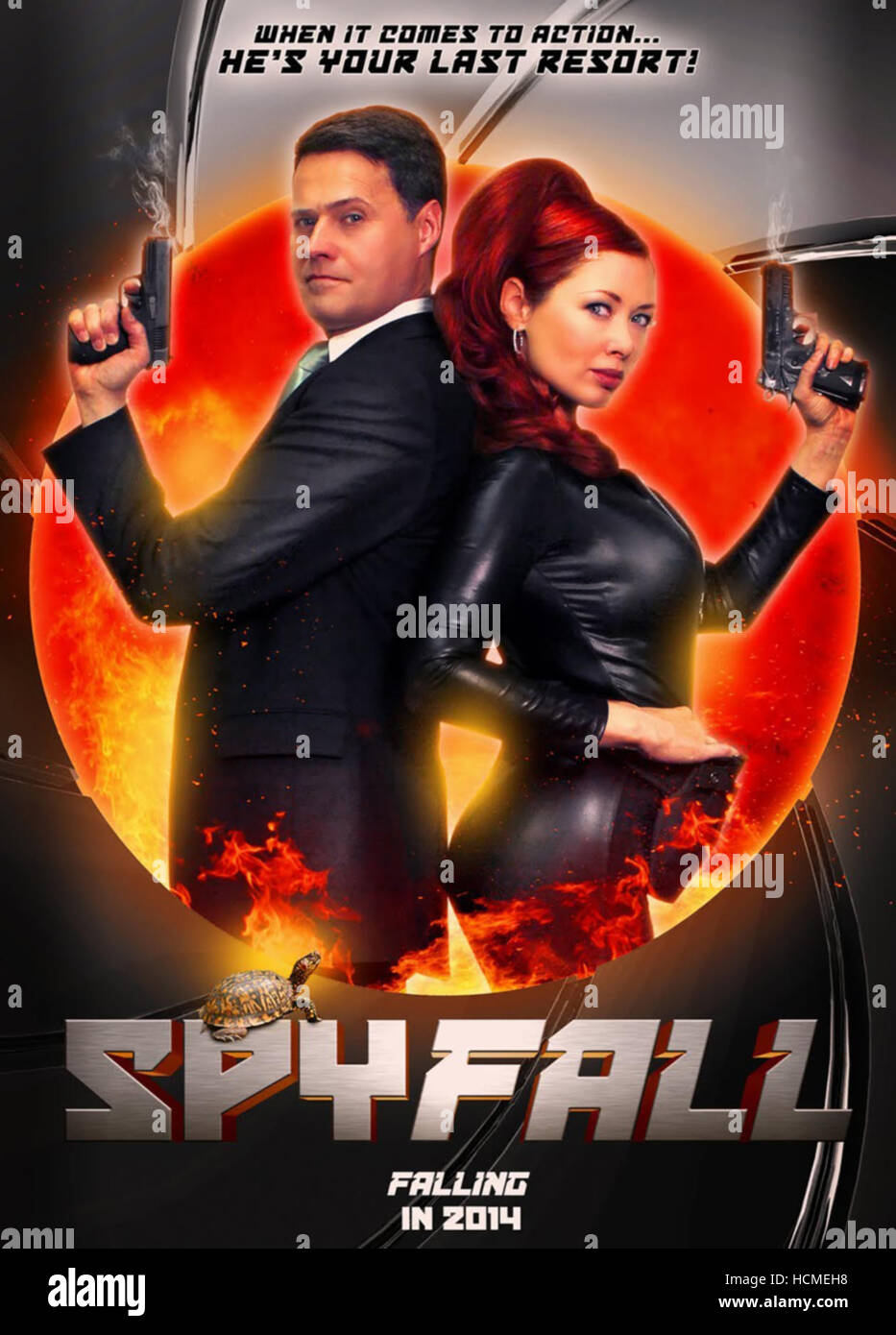 SPYFALL, poster, from left: Mark Courneyea, Sacha Gabriel, 2014 Stock ...