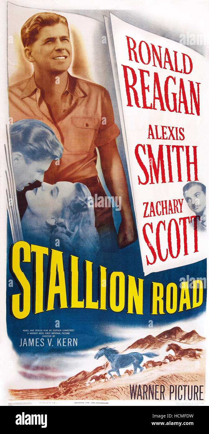 STALLION ROAD, US poster art, left: Alexis Smith, Ronald Reagan; right ...