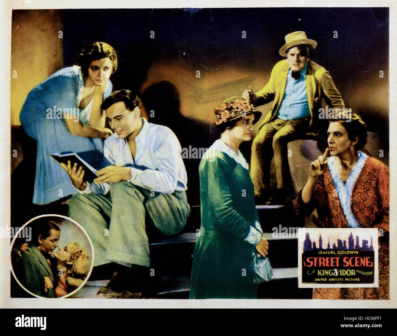 STREET SCENE, lobbycard, Allan Fox, Greta Granstedt (inset), Sylvia ...