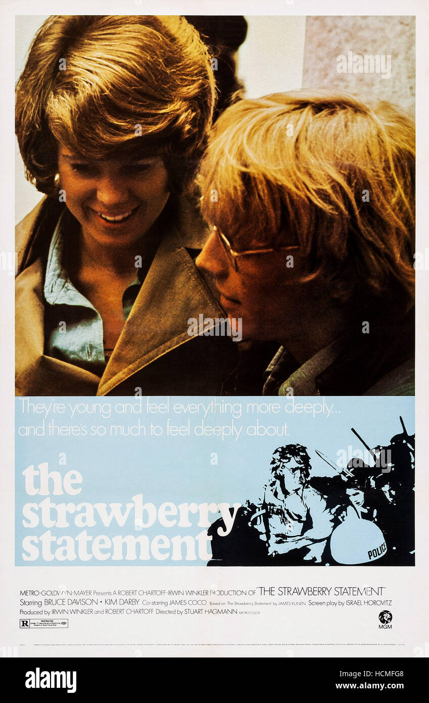THE STRAWBERRY STATEMENT, US poster art, from left: Kim Darby, Bruce ...